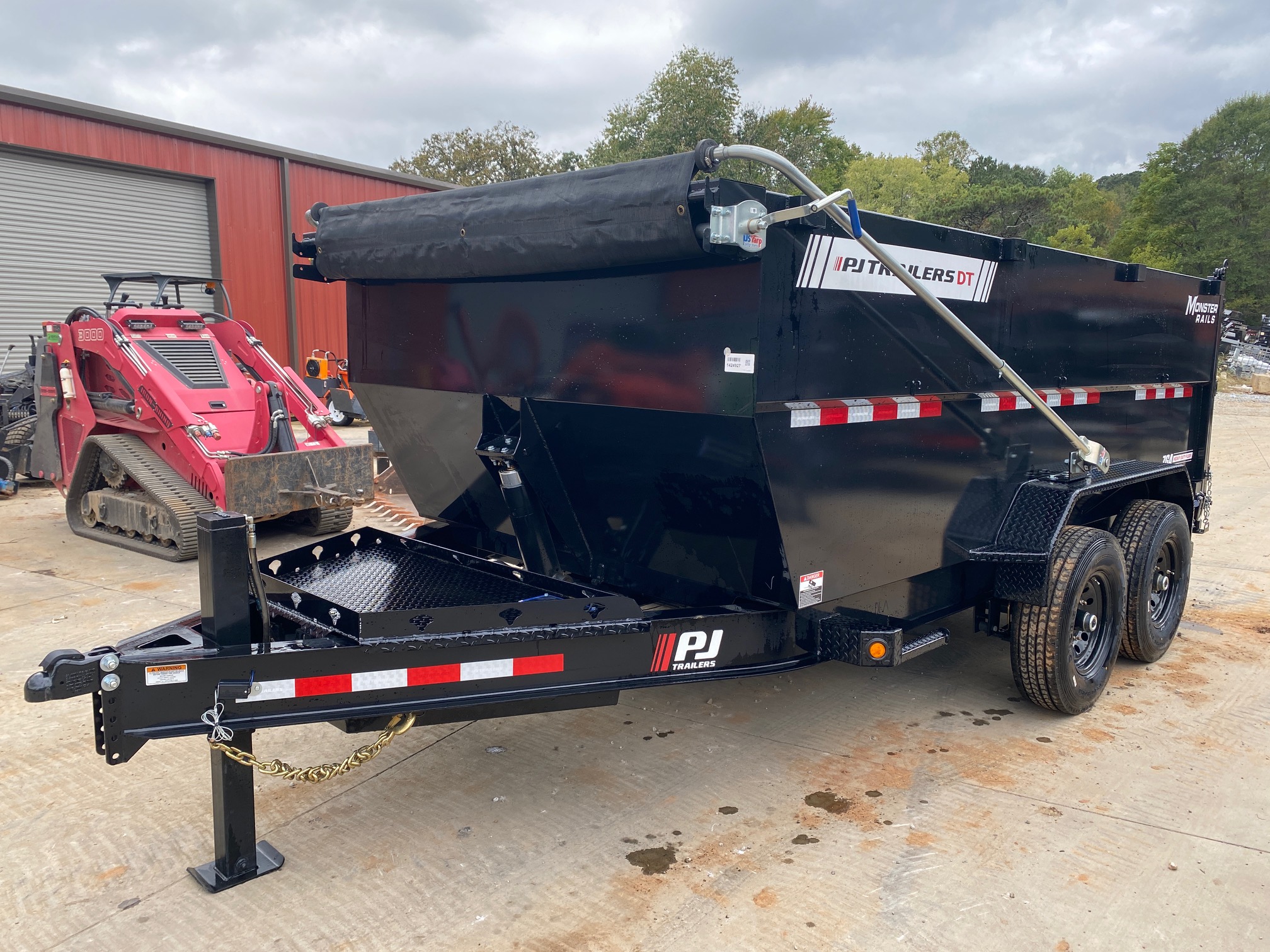 2026-PJ-Trailers-7x14-14K-Dump-Trailer-–-4’-Sides,-TELE-Hoist,-Hydraulic-Jack,-Monster-Rails ...